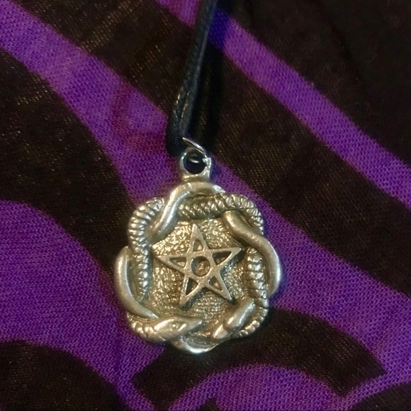 Jewelry | Snake Encircled Star Pentagram Pentacle Pewter | Poshmark